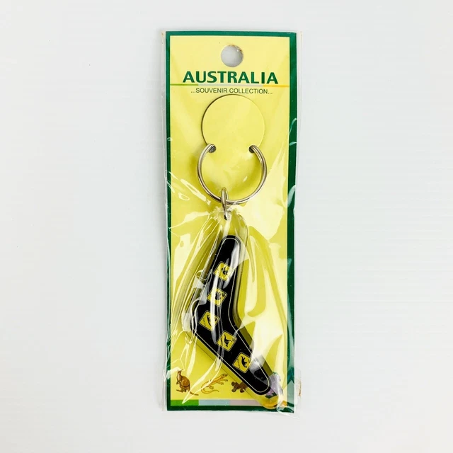 AUSTRALIA KANGAROOS BOOMERANG Souvenir Keychain Aboriginal Indigenous ...