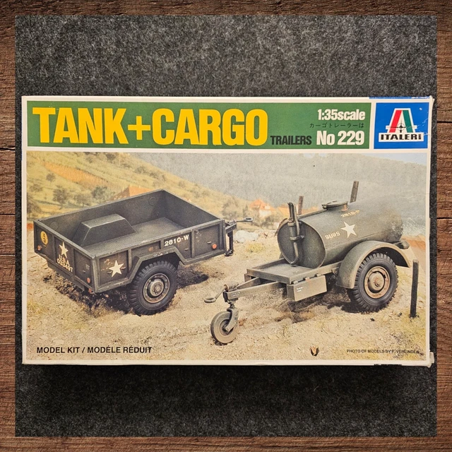 ITALERI 229 TANK + Cargo Trailers 1/35 Modellbausatz U.S. Army Anhänger ...