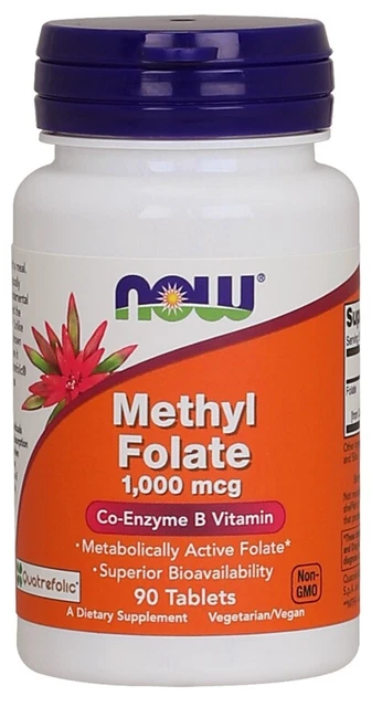 METHYL FOLATE COENZYME B Vitamin 1000mcg 90 Tablets Quatrefolate Folic ...