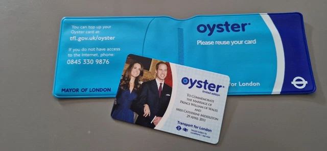 LIMITED EDITION OYSTER card (Royal Family) AND orginal blue TFL wallet ...