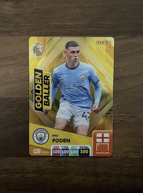 PANINI ADRENALYN XL Premier League 2025 PHIL FODEN Golden Baller Card ...