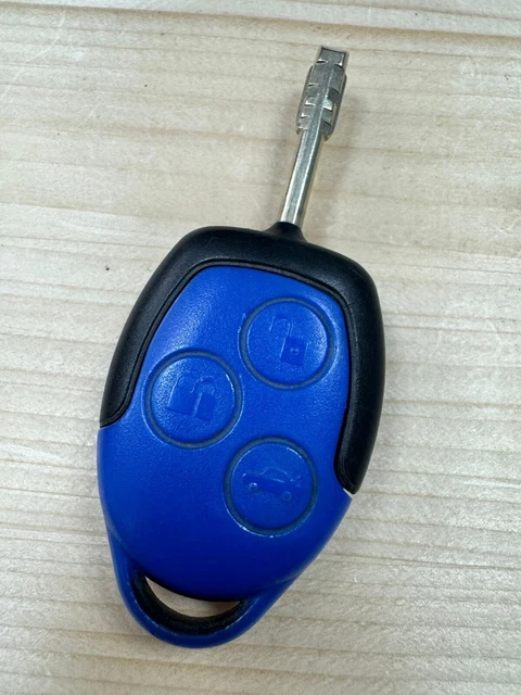 GENUINE FORD TRANSIT Mk7 3 Button Blue Remote Key Fob Tested Tipper ...