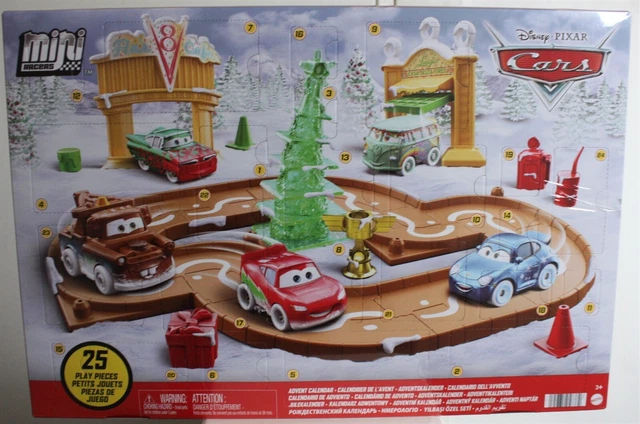 MATTEL DISNEY CARS Pixar Mini Racers Advent Calendar Track Set McQueen ...