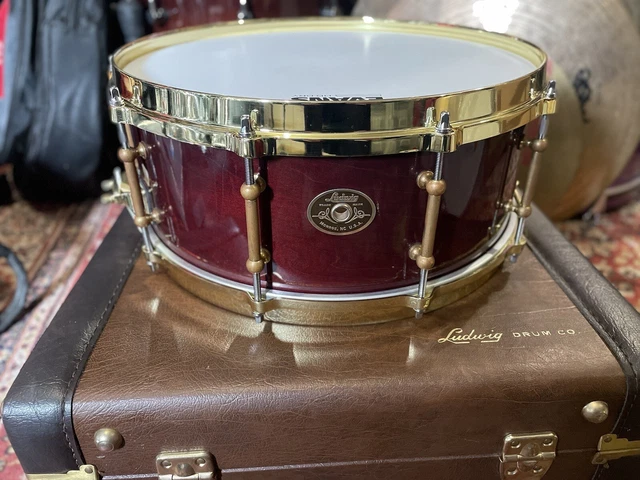 LUDWIG 95TH ANNIVERSARY Solid Maple Snare Drum & Case EUR 931,55 ...