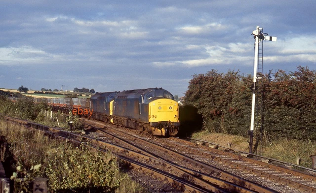 ORIGINAL 35MM SLIDE BR Class 37s no. 37136 & 37226 at Dodworth +rights ...