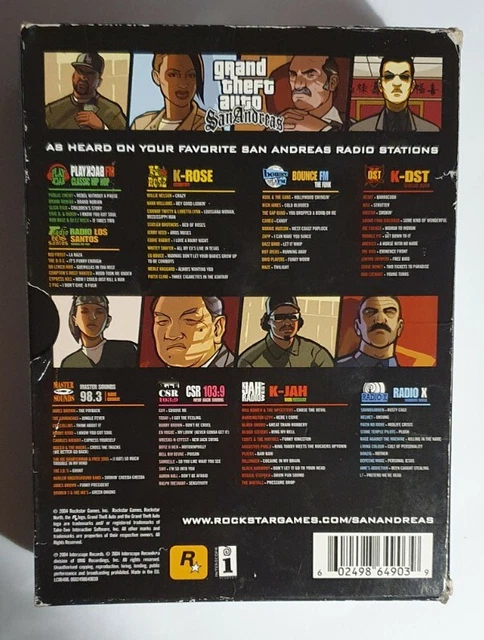GRAND THEFT AUTO San Andreas Official Soundtrack Box Set - CD (2004 ...