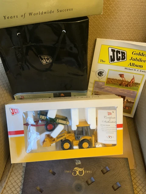 JCB 50 YEARS Commemorative Model & Book Set - Joal 4CX Backhoe Loader ...