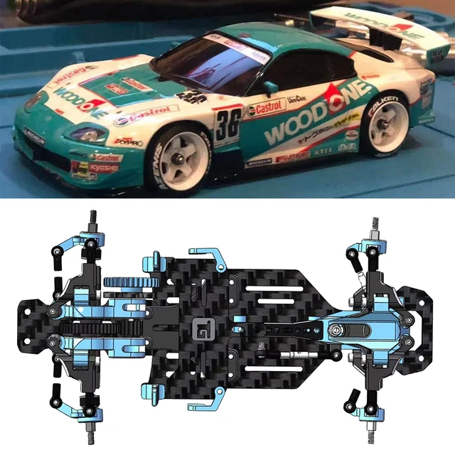 TG RACING CARBON Fibre Assembled RWD Drift Car Frame 1/24 1/28 Mini RC ...
