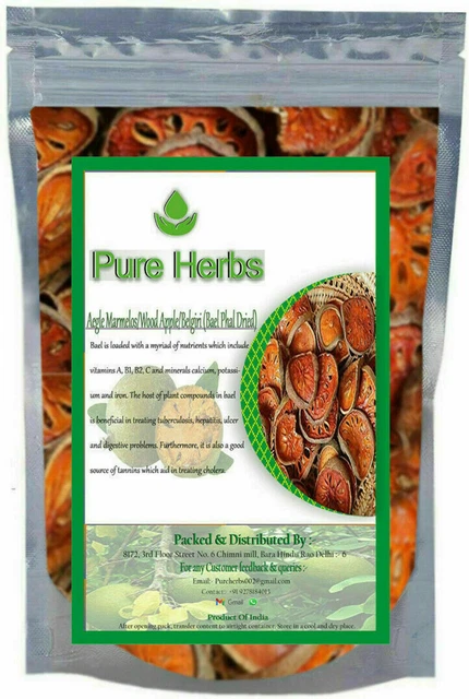 PURE HERBS WOOD Apple Aegle Marmelos Belgiri Phal Dried For Good Health ...