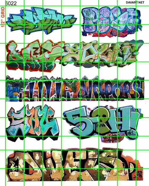 6022 DÉCALCOMANIES DAVE'S Graffiti Urbain Et Marquage Diorama Des ...