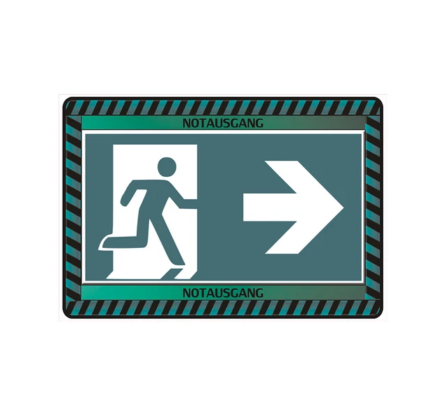 SCHILD HINWEISSCHILD HINWEIS "Notausgang" Not Ausgang Emergency Exit ...