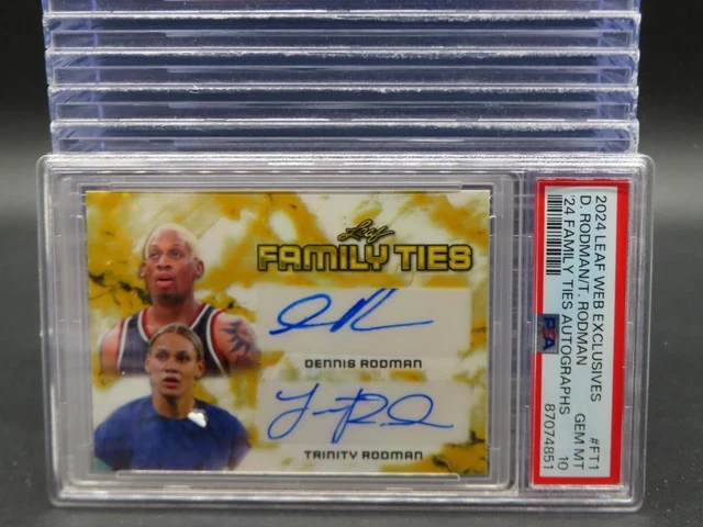 2024 LEAF DENNIS Rodman Trinity Rodman Family Ties autographe #23/145 ...