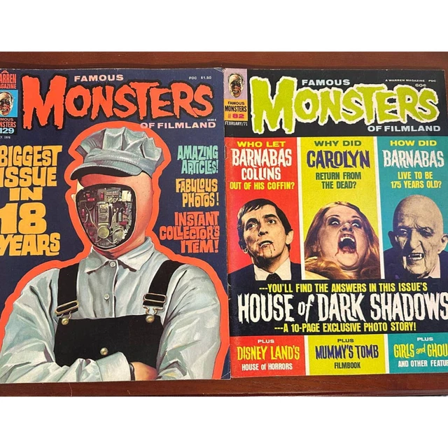 FAMOUS MONSTERS OF Filmland Magazines Issues #82 House of Dark Shadows ...