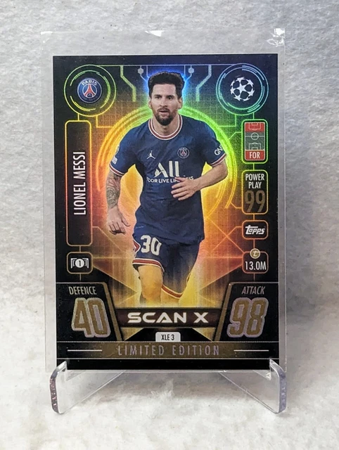 LIONEL MESSI 2021/22 Topps Match Attax UEFA Limited Edition Scan X XLE ...
