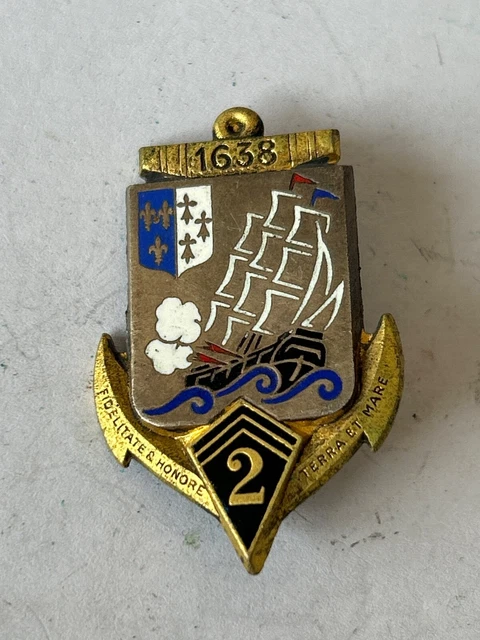 INSIGNE MILITAIRE PUCELLE - 2 eme régiment infanterie marine Ref 172 EUR 10,00 - PicClick FR