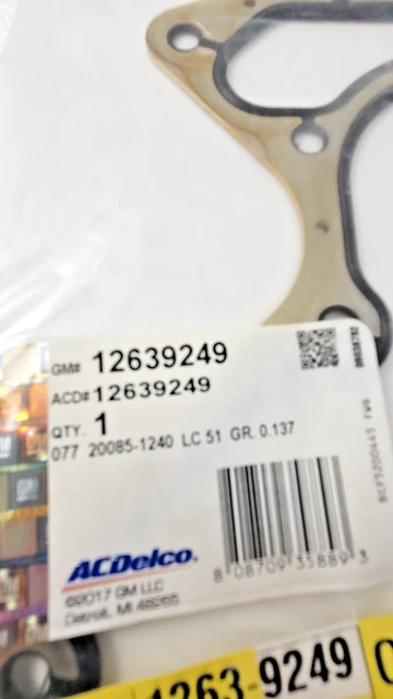 GENUINE OEM GM ACDELCO 12639249 Gasket Seal Engine Rear Housing ...
