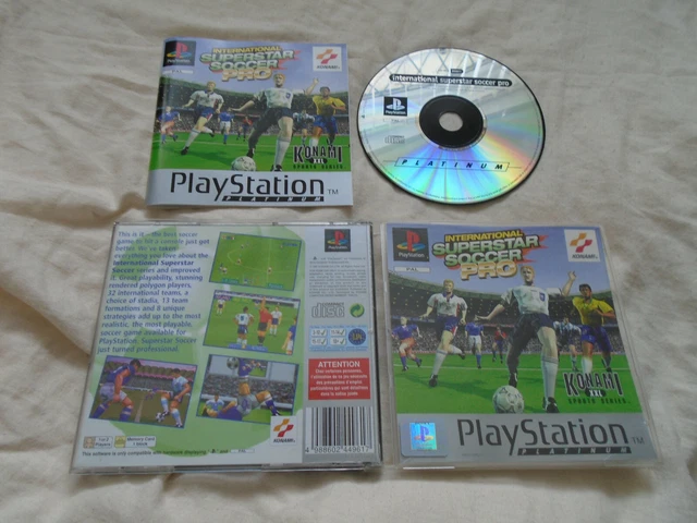 ISS INTERNATIONAL SUPERSTAR Soccer Pro PS1 (COMPLETA) plat football ...