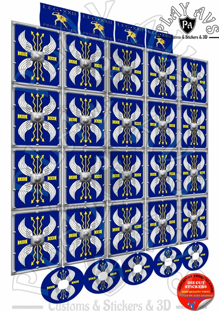 PLAYMOBIL STICKERS ROMAN Shield - Roman Shields Stickers - Roman ...