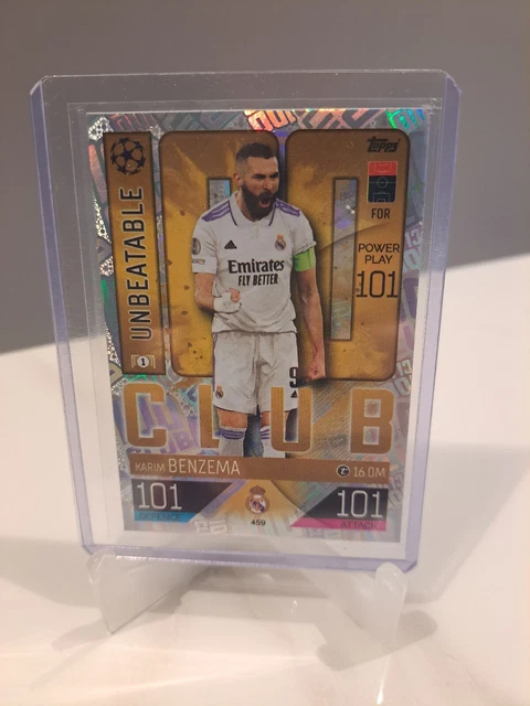 MATCH ATTAX 2022/23 22/23 Karim Benzema 100 101 Cent Club Imbattable N ...