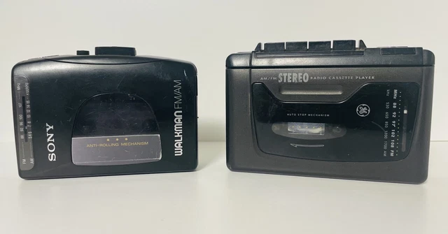 VINTAGE WALKMAN BUNDLE - GE General Electric Sony WM-FX10 Cassette ...