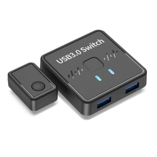 USB 3.0 BIDIRECTIONAL Switcher USB 2-In-1 Printer Sharer Keyboard Mouse ...