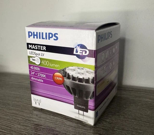 10PACK PHILIPS MASTER LEDspot LV 400 Lumen 2700k 7-35W Dimmable ...