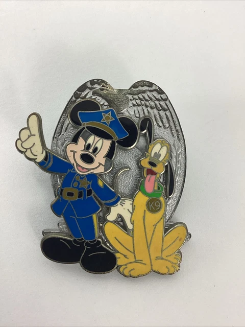 DISNEY POLICE OFFICER Mickey Mouse K9 Dog Pluto Badge Disney Pin 2007 £ ...