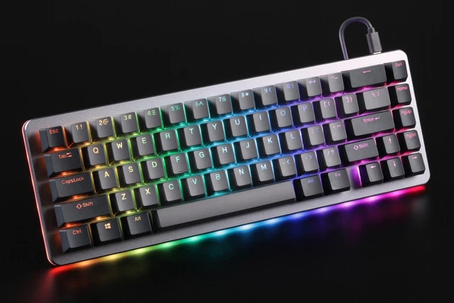 NEW DROP ALT Silver Switches Mechanical Gaming RGB 65% Keyboard PBT ...
