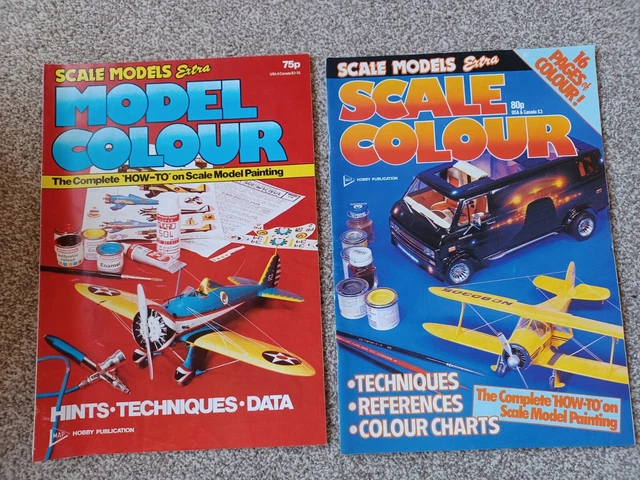 2 X SCALE MODELS Extra MODEL COLOUR Magazines Hobby Publication £8.00 ...