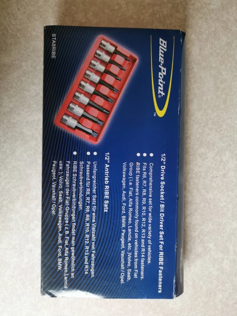 BLUE POINT 1/2 Antrieb Buchse/Bit Driver/Antrieb Ribe Satz EUR 92,38 ...