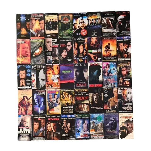VHS LOT 40 Action/Thriller Movies Huge VHS Movie Lot £20.20 - PicClick UK