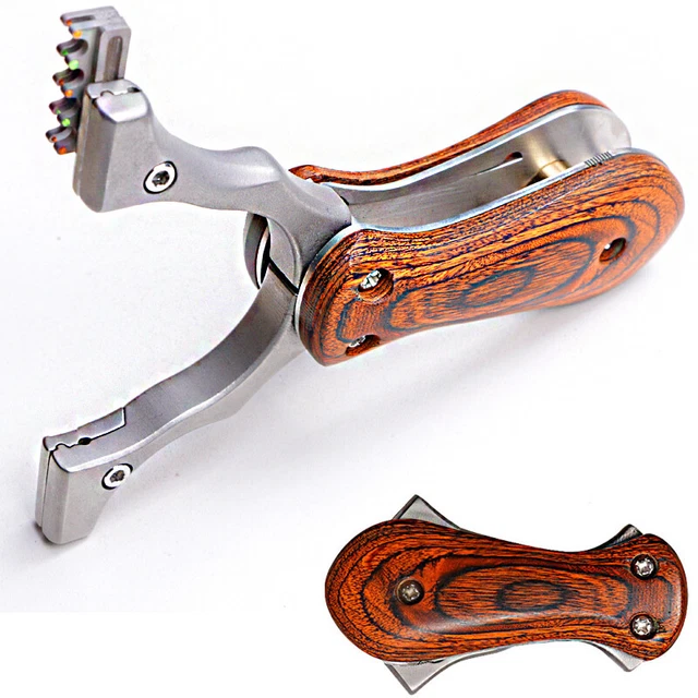 FIONDA IN LEGNO catapulta pieghevole superiore con fasce in gomma 5 ...