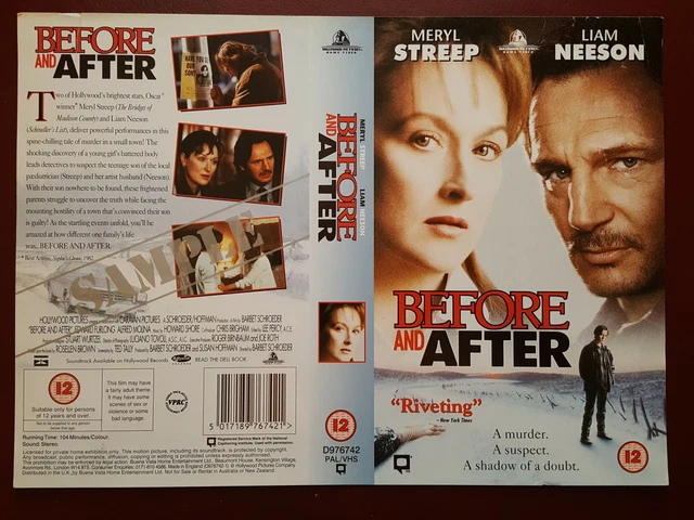 BEFORE AND AFTER - Hollywood Pictures - Promo Sample Video Sleeve/Cover ...
