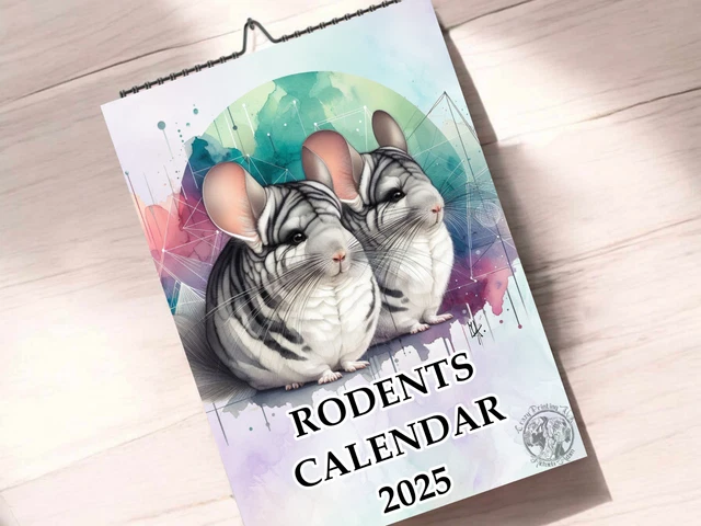 RODENTS CALENDAR 2025 - Small Pet Calendar 2025 - A4 Wall Calendar ...