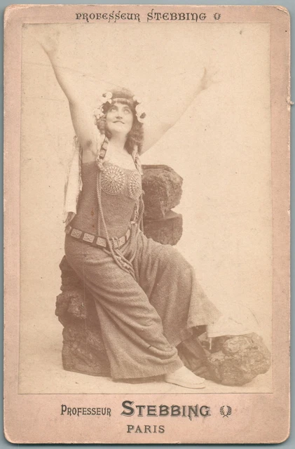 PROFESSEUR STEBBING DANSEUSE ARTISTE CABARET PHOTO CABINET 1880's FOTO ...
