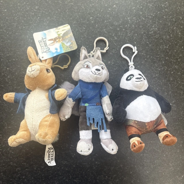 3 X PLUSH Toy Letting Peter Rabbit And King Fu Panda WL £5.91 - PicClick UK
