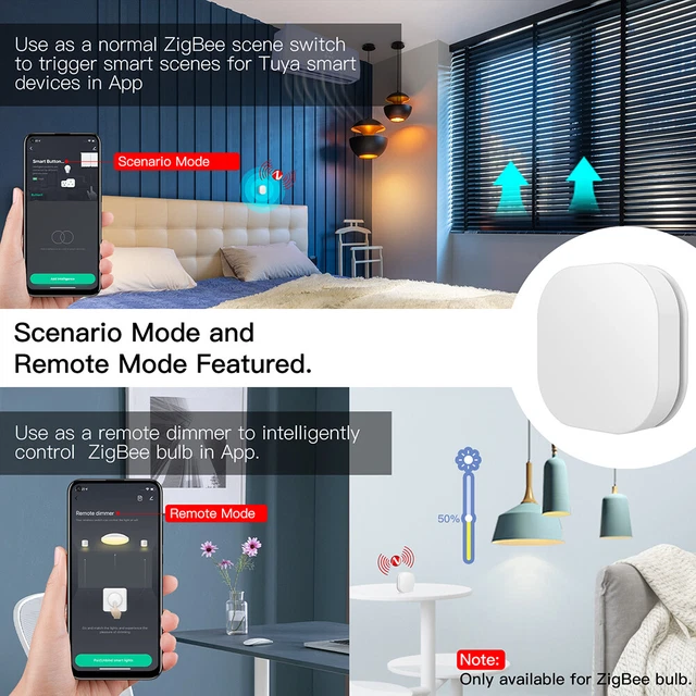 TUYA ZIGBEE SMART Scene Switch Button Zigbee Gateway Need Smart Life ...