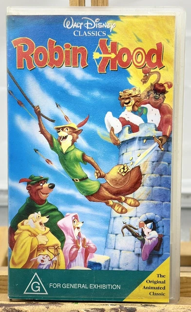 ROBIN HOOD - Walt Disney Classics - VHS Video Tape - In Good Condition ...