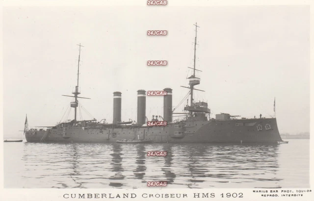 ROYAL NAVY RP Postcard. HMS "Cumberland" Armoured cruiser. WW1 ...