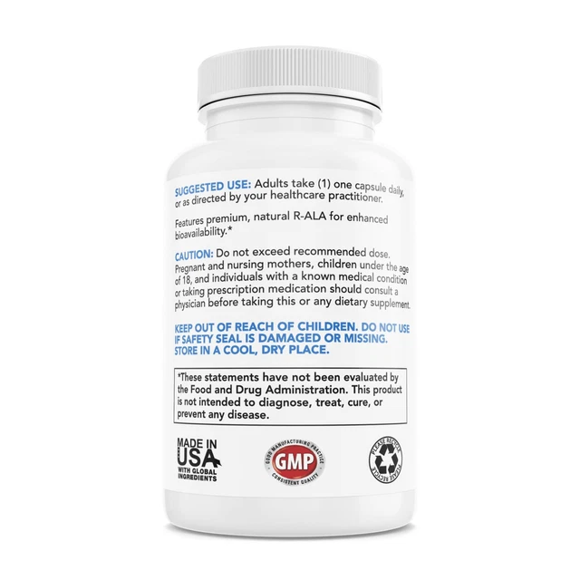 R-ALPHA LIPOIC ACID 300MG of Pure R-LIPOIC Acid 90 Count. ((((MAX ...