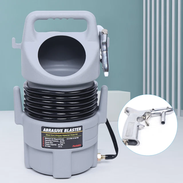 HANDHELD AIR Sandblasting Gun Sand Blaster Portable Shot Media Blasting ...