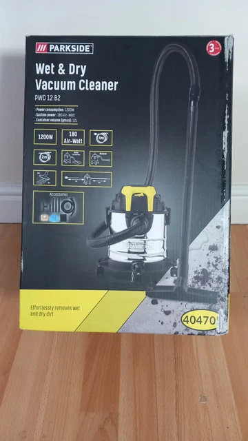 PARKSIDE WET AND Dry Vacuum Cleaner Set Powerful 1200w | 12L 180 Air ...