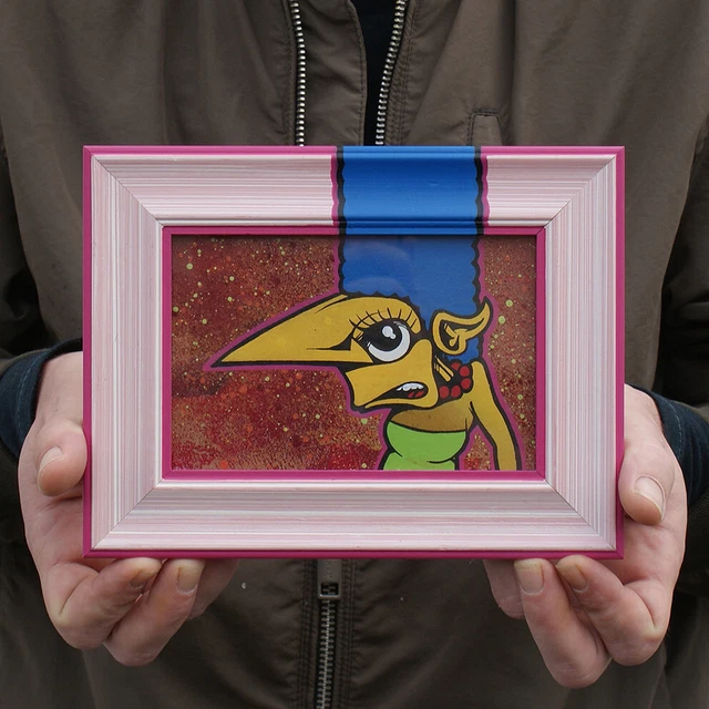CADRE DWARF FRAME - MARGE SIMPSON - Urban Pop Art - Unique Paint on ...