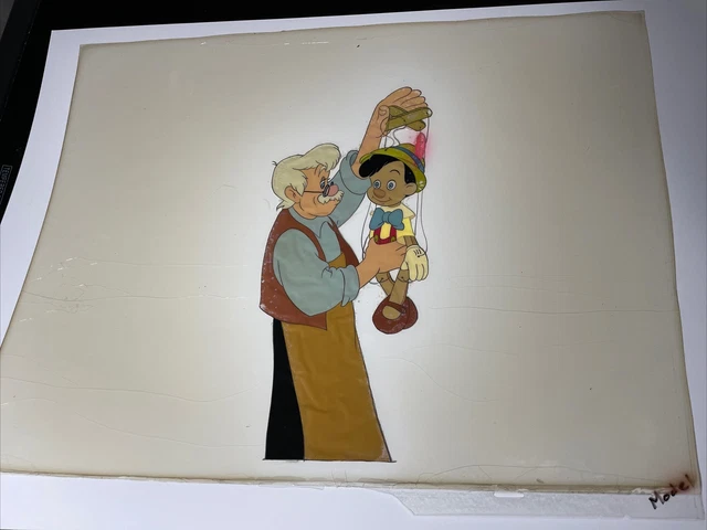 PINOCCHIO ANIMATION CEL Walt Disney Production Art ORIGINAL MODEL CEL ...