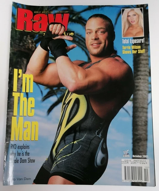 MAGAZINE - WWE WWF Raw Wrestling Magazine Oct 2001 Rob Van Dam Torrie ...