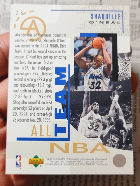 1994-95 UPPER DECK All-NBA Team Latrell Shaquille O'Neal $1.85 ...