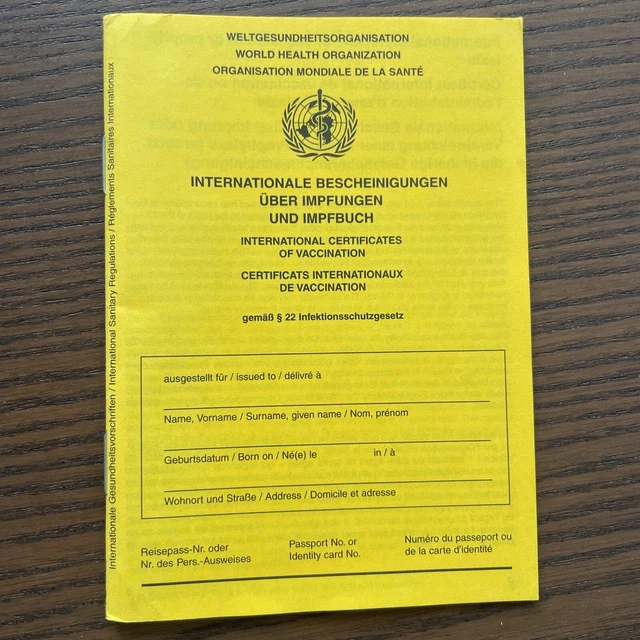 INTERNATIONALER IMPFPASS IMPFAUSWEIS Impfbuch Version 2021 Impf ...