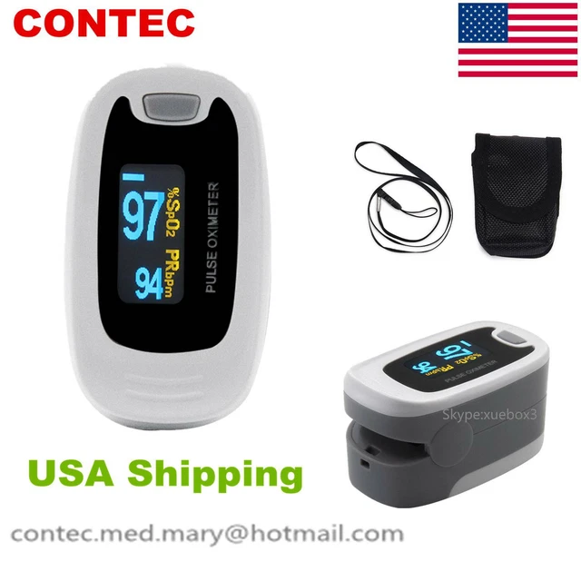 FINGER PULSE OXIMETER Blood Oxygen Meter Heart Rate OLED SpO2 Monitor ...
