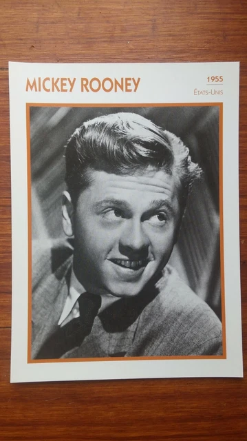 MICKEY ROONEY FICHE cinéma carte lobby card actor movie 1992 EUR 6,50 - PicClick FR