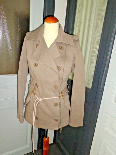 COME NUOVO TRENCH corto designer ELISABETTA FRANCHI tg 36 (IT 42) giacca giacca EUR 99,90 ...